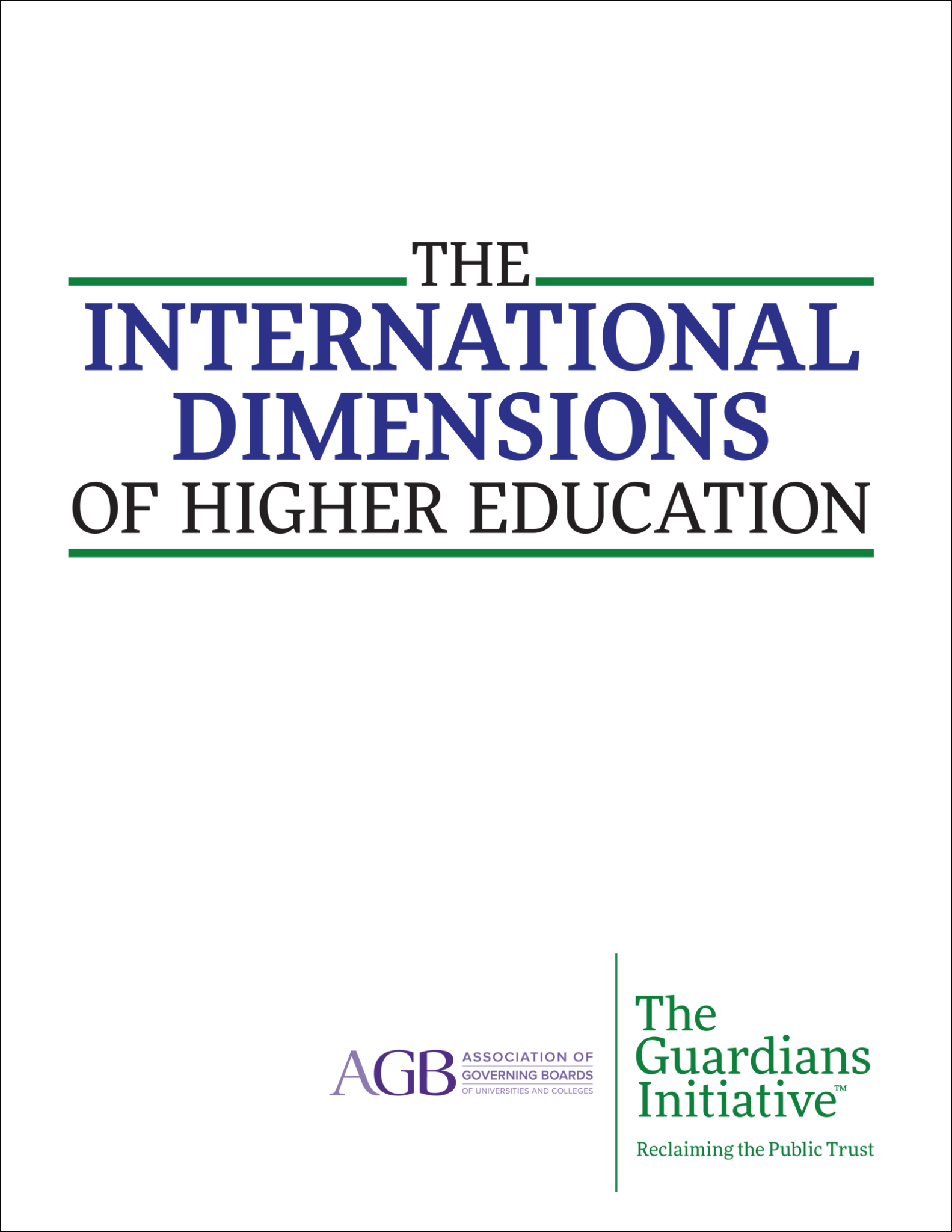 The International Dimensions of Higher Education - AGB