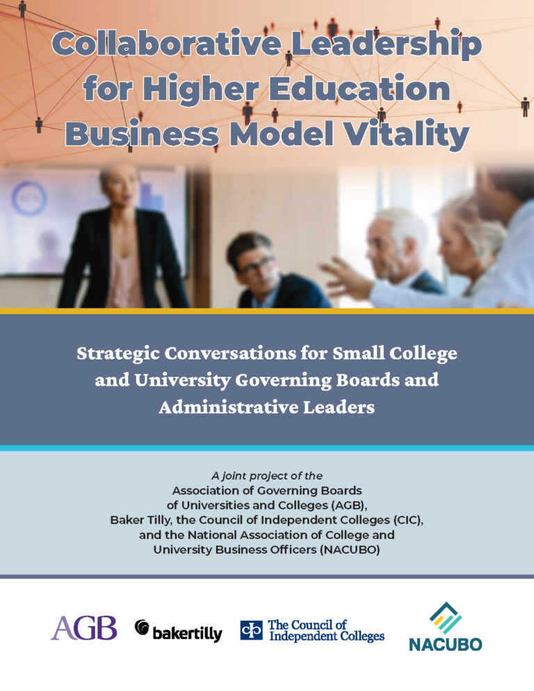 Collaborative Leadership for Higher Education Business Model Vitality - AGB