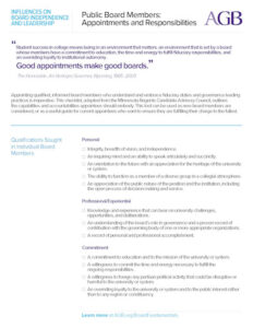 Public Board Members: Appointments and Responsibilities - AGB