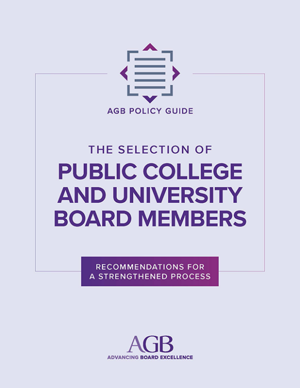 The Selection of Public College and University Board Members - AGB