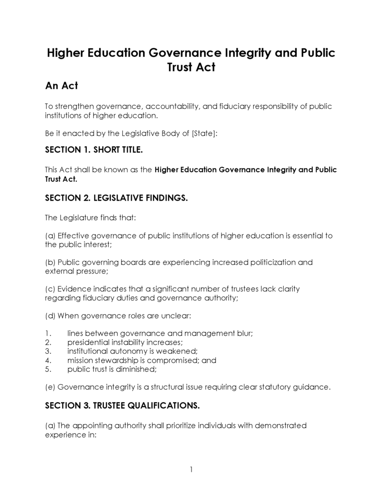 Higher Education Governance Integrity Initiative - AGB